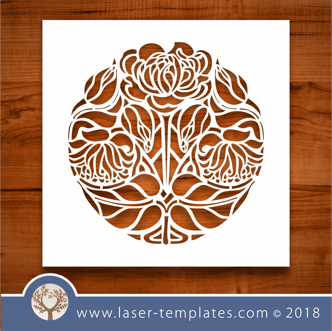 Laser Cut Spring Flower stencil Template. Shop designs online – Laser ...