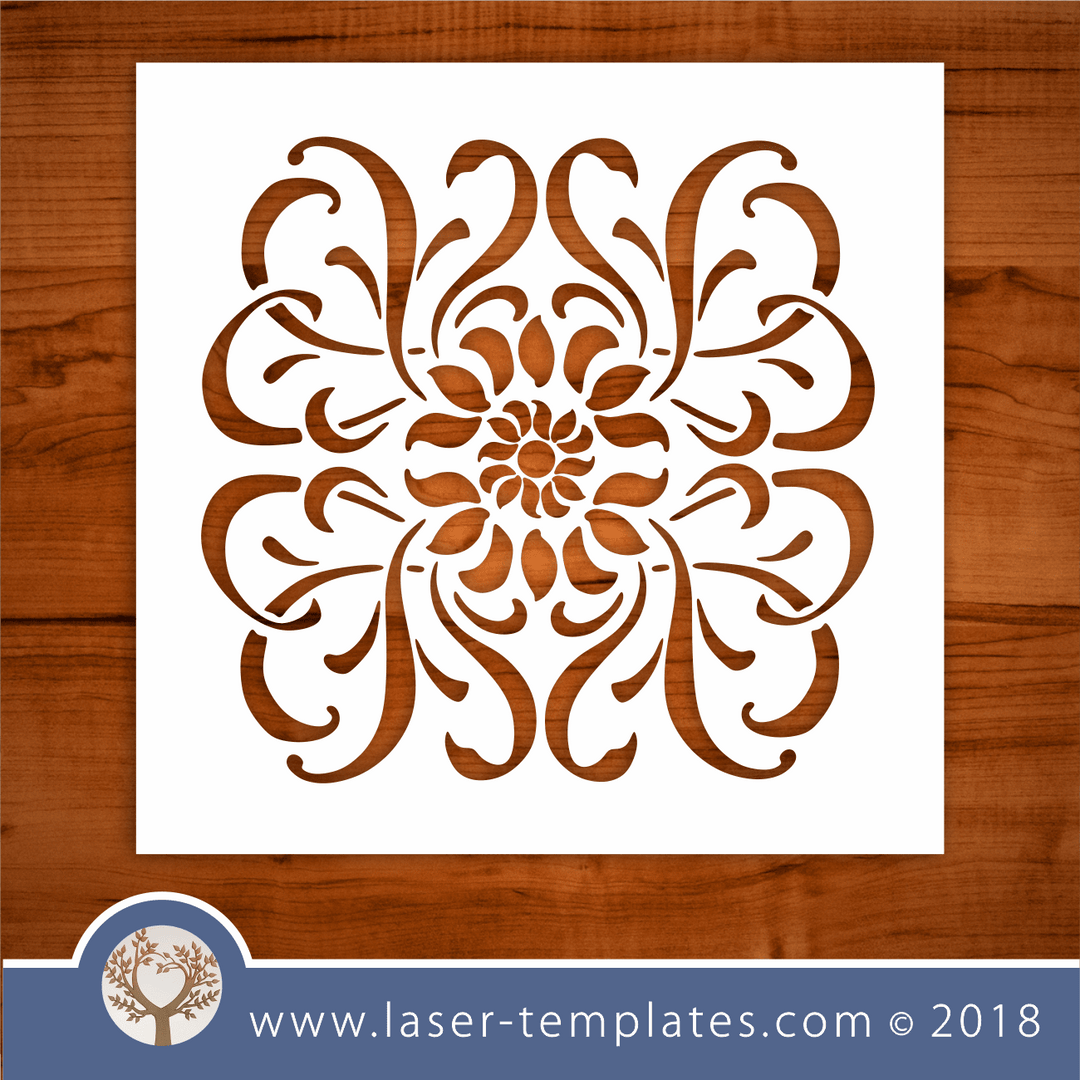 Laser Cut Spring Flower stencil Template. Shop designs online – Laser ...