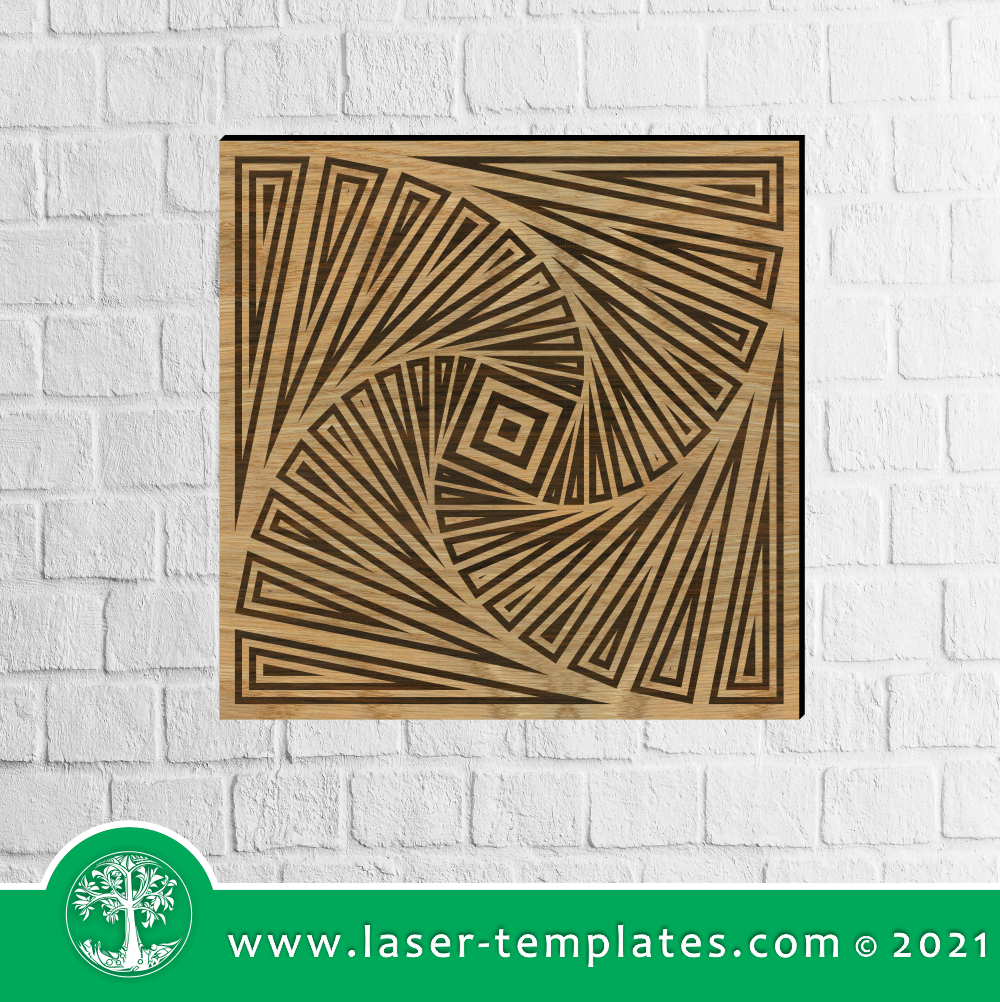 Laser cut template for Square Mandala Multilayer – Laser Ready Templates