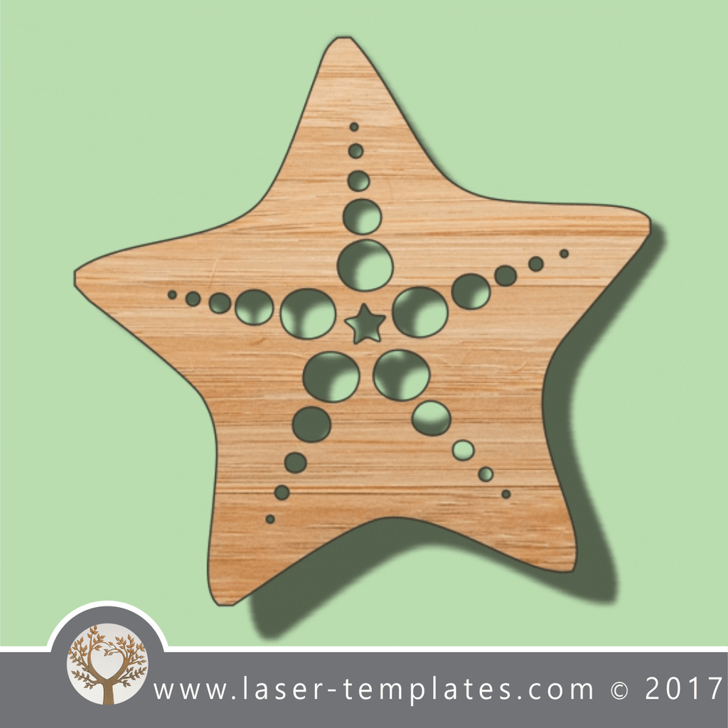 Starfish template, online laser cut design store. Download Vector ...