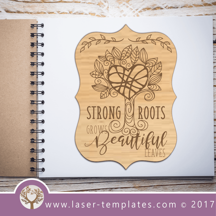 Strong Roots Quote laser template. Download Vector designs – Laser ...