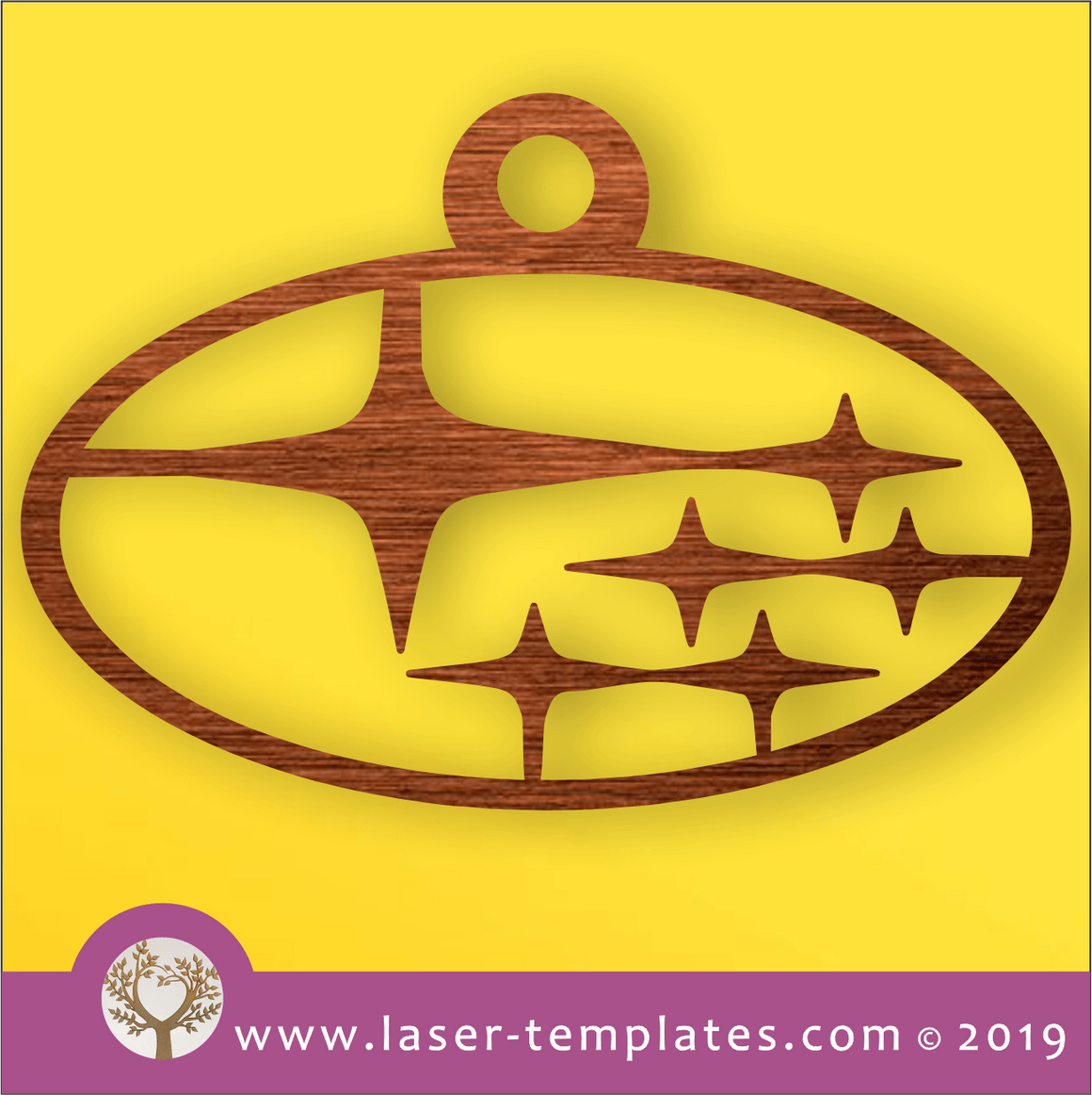 Laser cut template for Subaru Key Ring – Laser Ready Templates