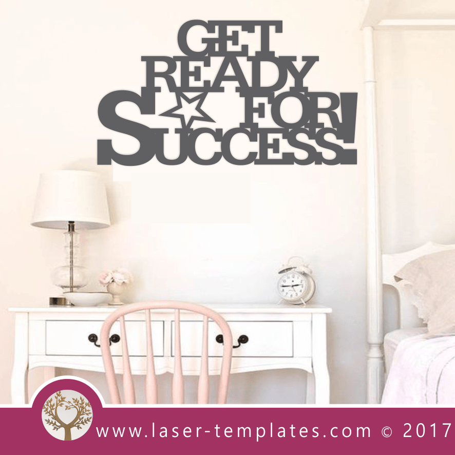 Laser Cut Success Wall Art Template, Download Vector Designs. – Laser ...