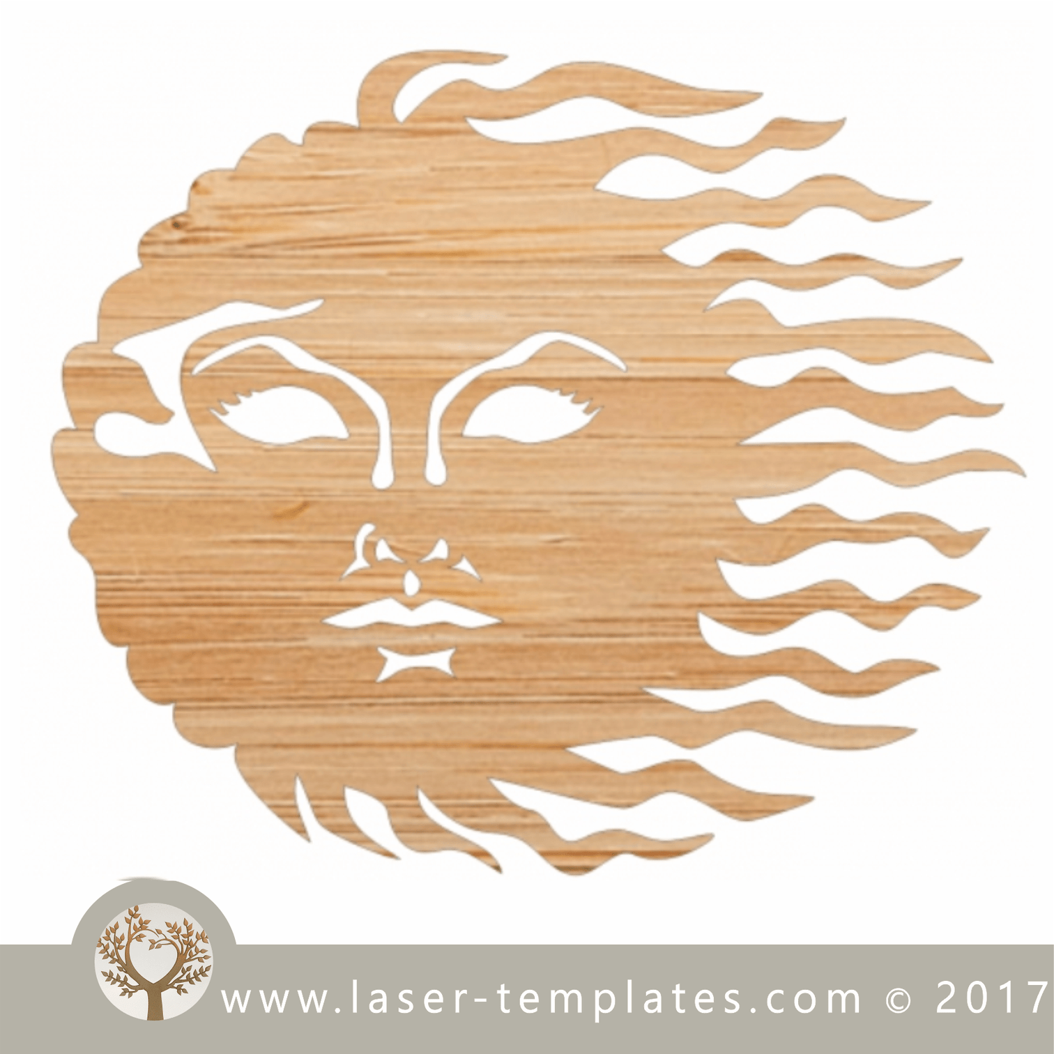 Sun Laser cut template, download pattern, design. – Laser Ready Templates
