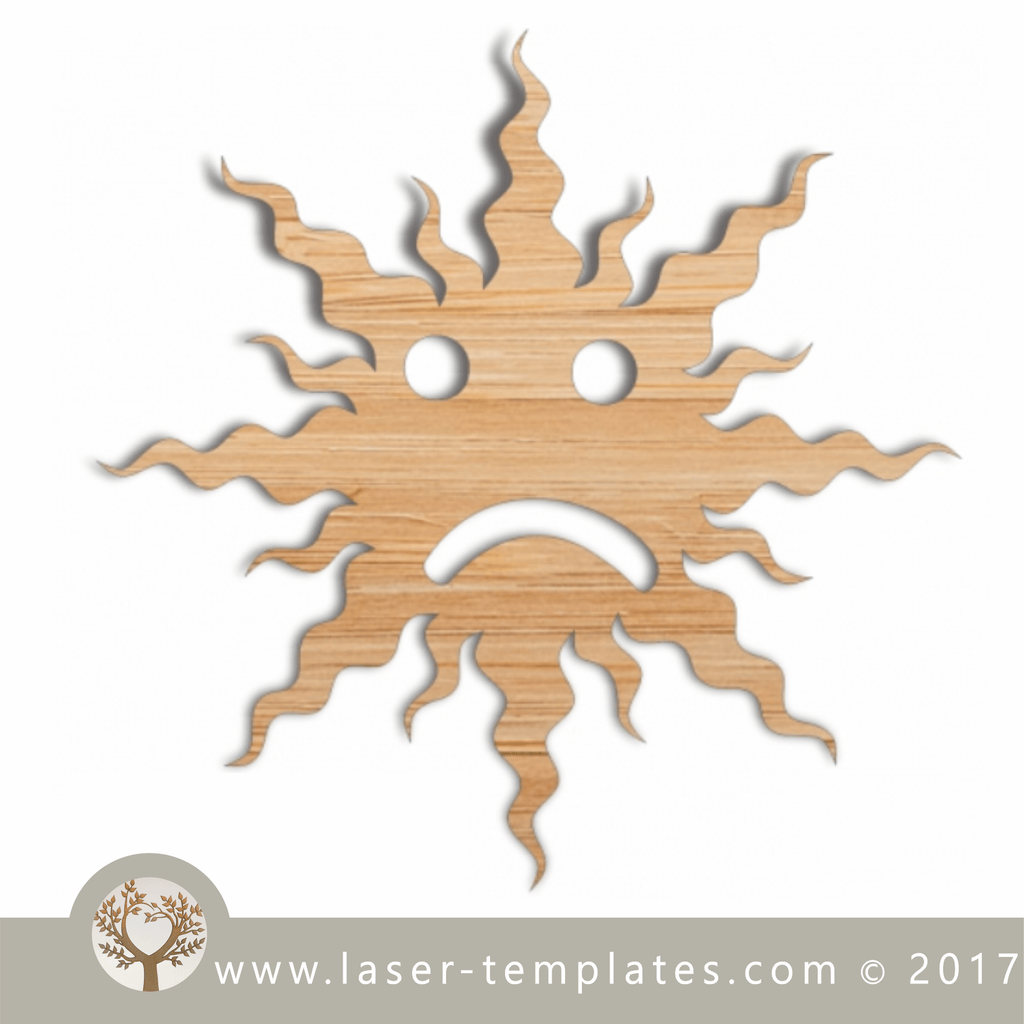 Sun Laser cut template, download pattern, design. – Laser Ready Templates