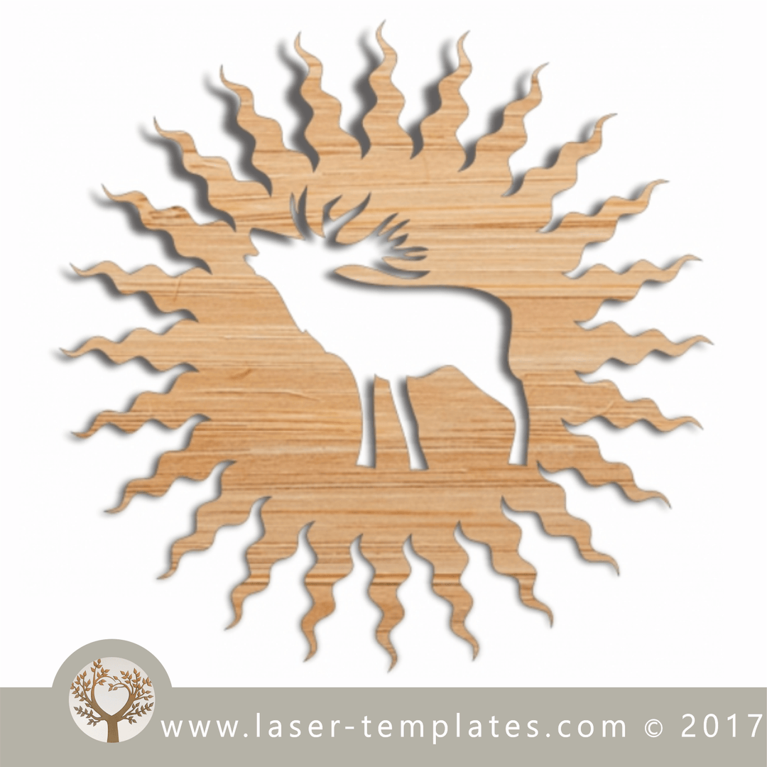 Sun Laser cut template, download pattern, design. – Laser Ready Templates