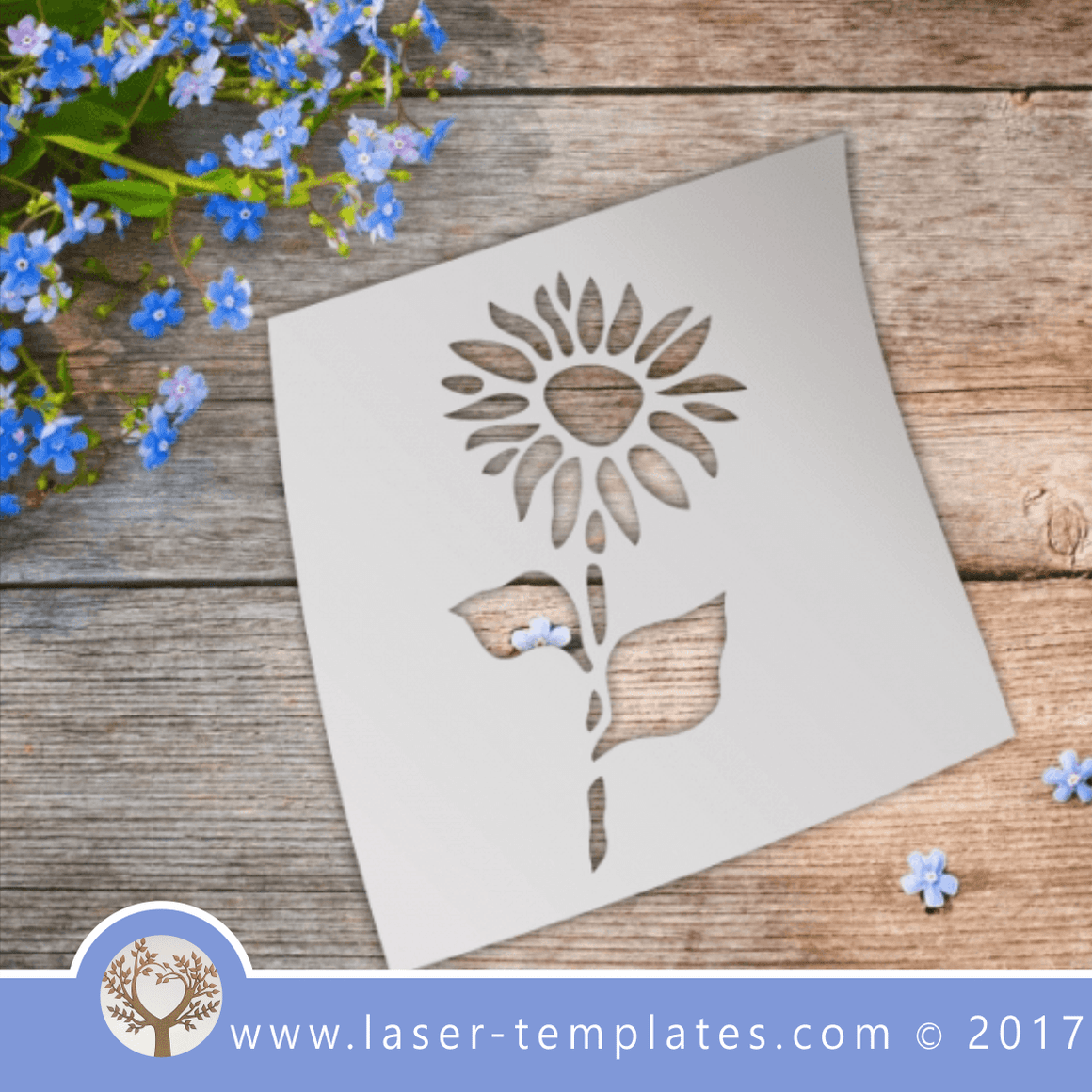 Sunflower STENCIL template. Laser cut stencils. Vector online store ...