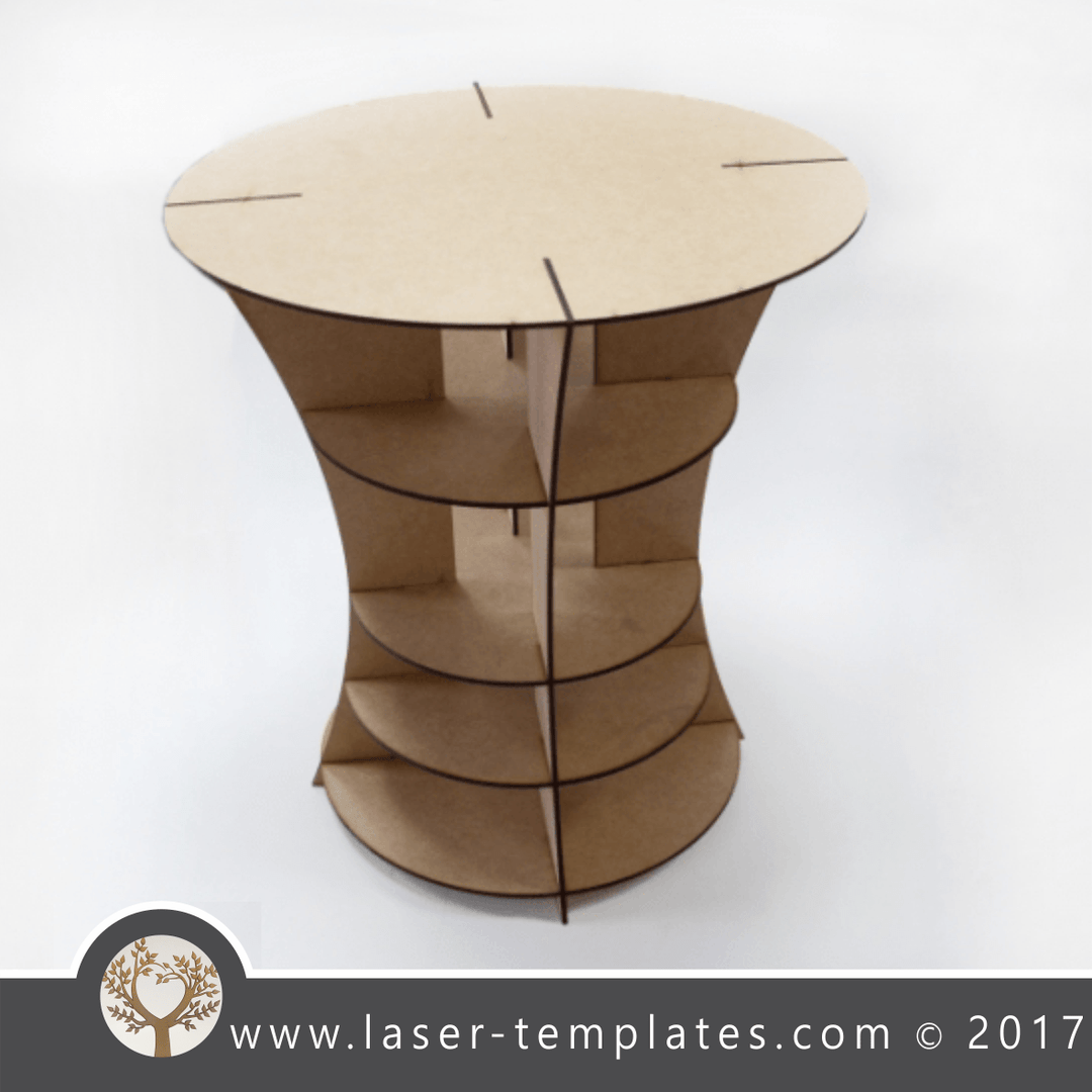Table laser cut template, bookshelf or side table pattern. Online store ...