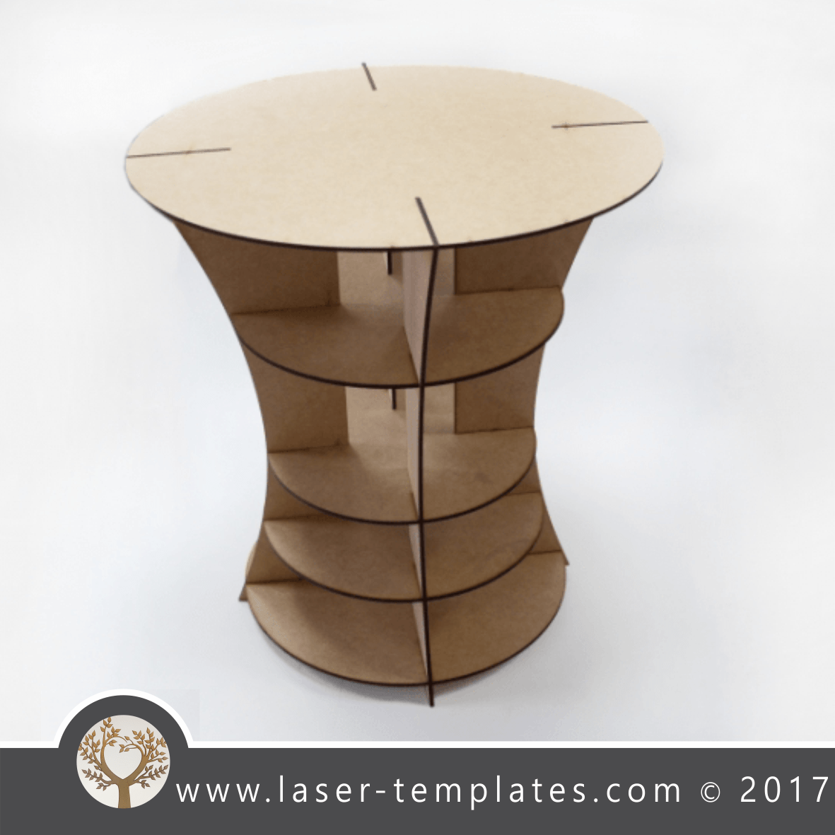 Table laser cut template, bookshelf or side table pattern. Online store ...