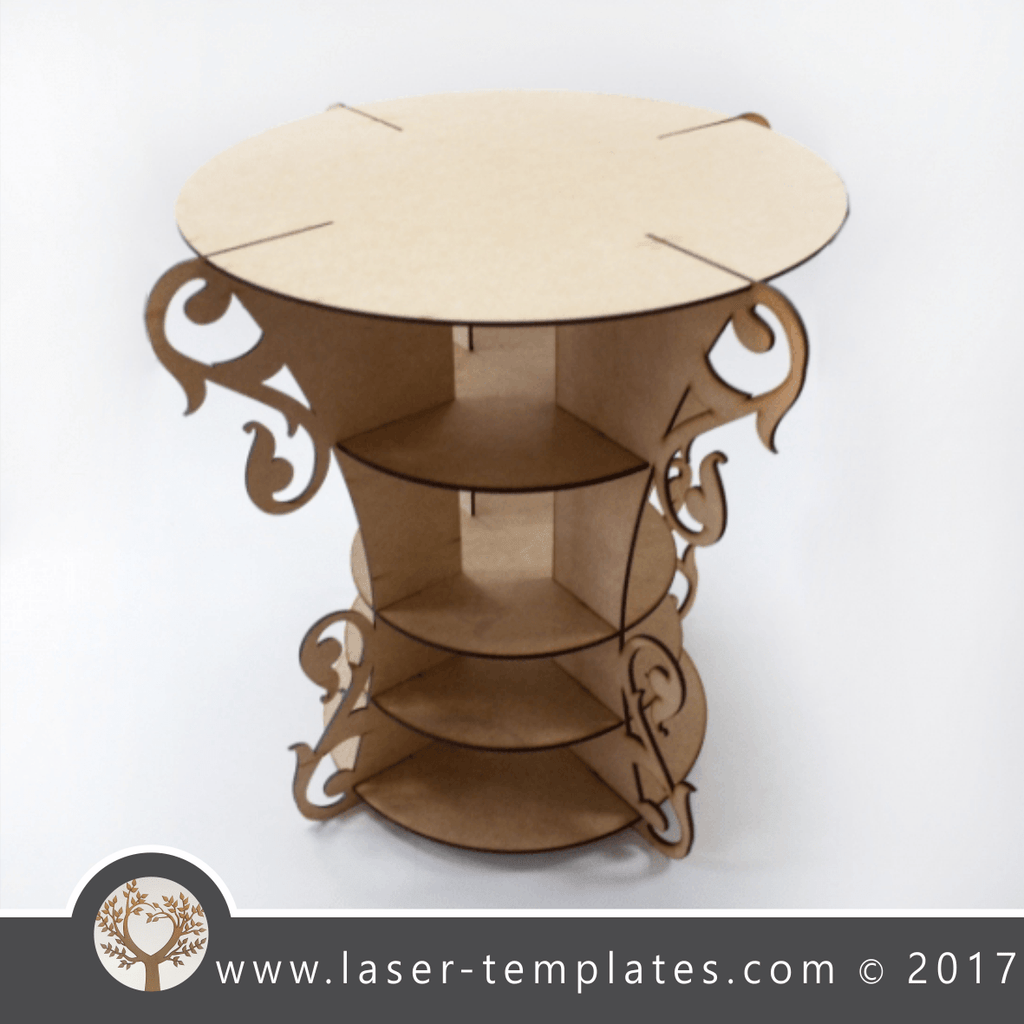 Table laser cut template, bookshelf or side table pattern. Online store ...