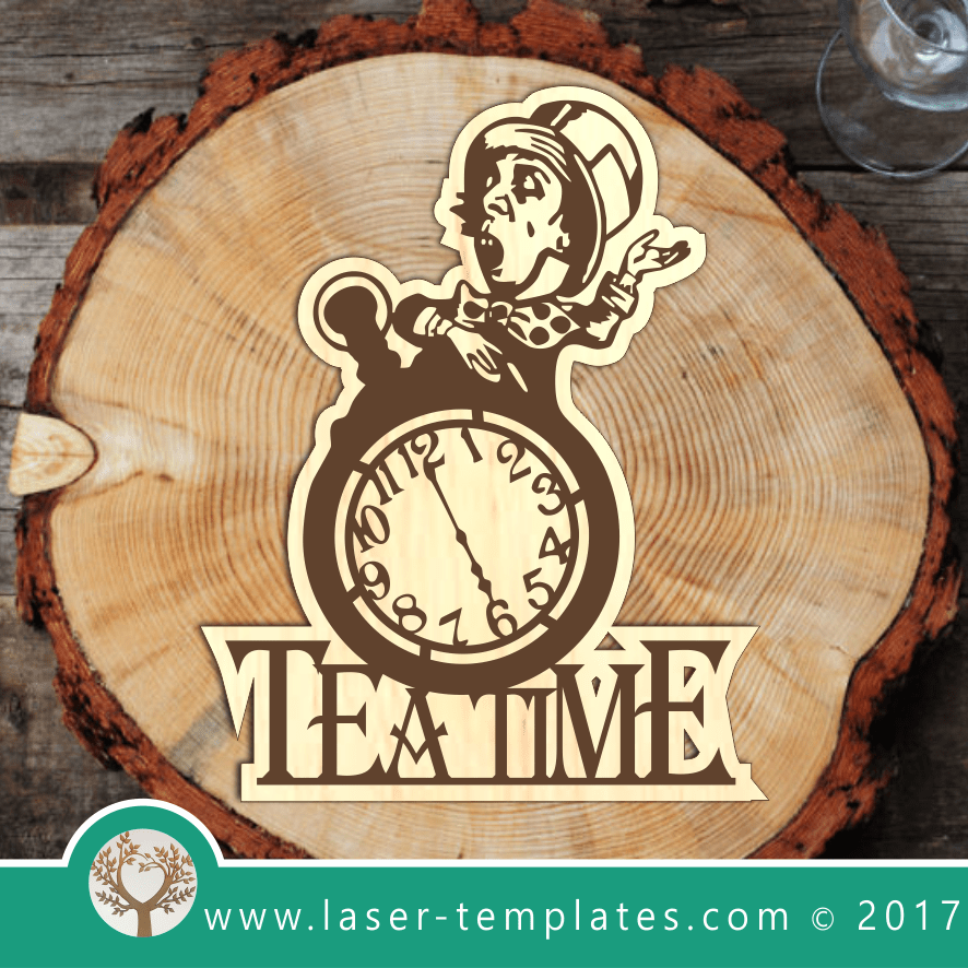 Laser Cut Tea Time Template, Download Laser Ready Vector Designs ...