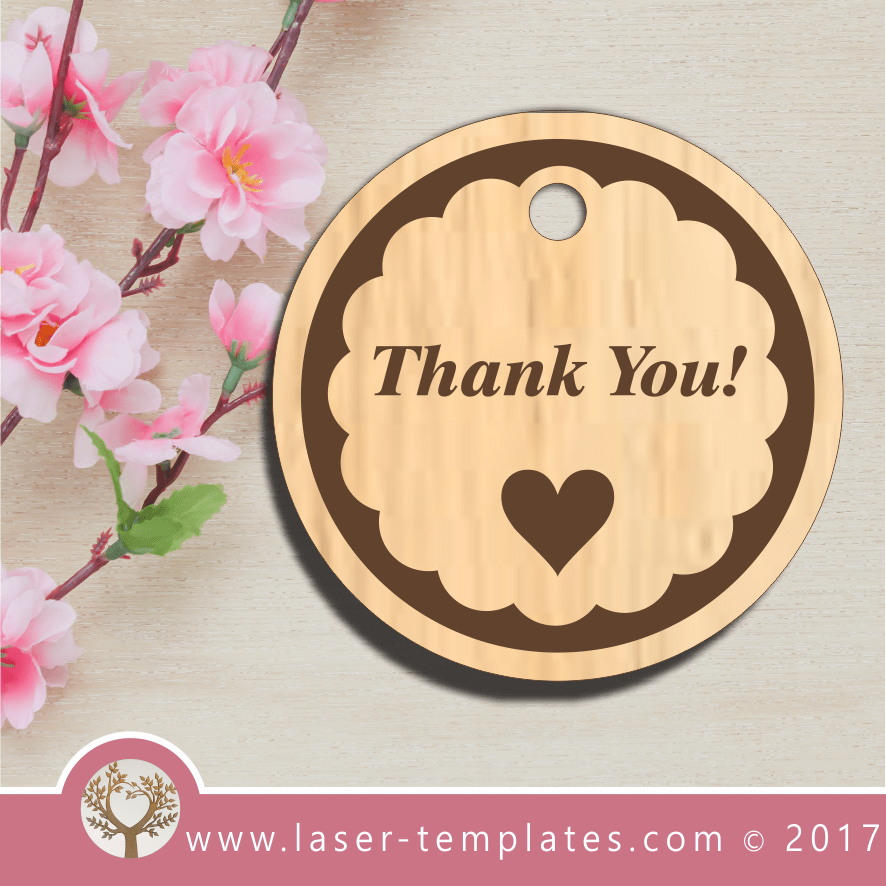 Laser Cut Thank You Tag Template, Download Vector Designs Online ...