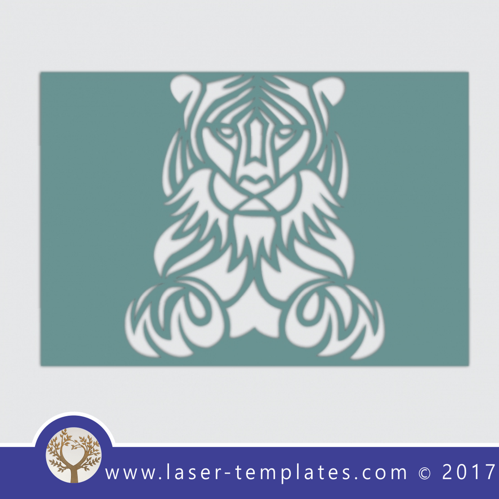 Tiger template, online laser cut design store. Download Vector patterns ...