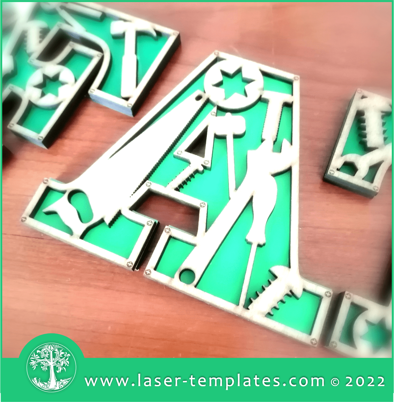 Tools Alphabet – Laser Ready Templates