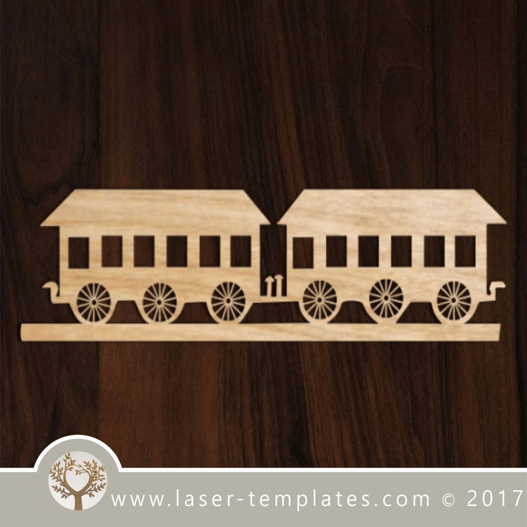 Classic train laser cut template, pattern, design. Free vector download ...