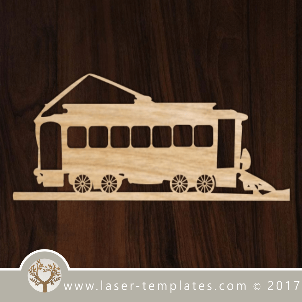 Classic train laser cut template, pattern, design. Free vector download ...
