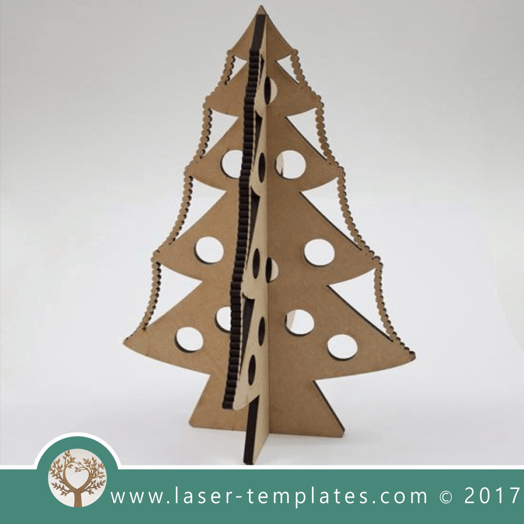 Christmas Laser cut tree template. Online 3d vector design download ...
