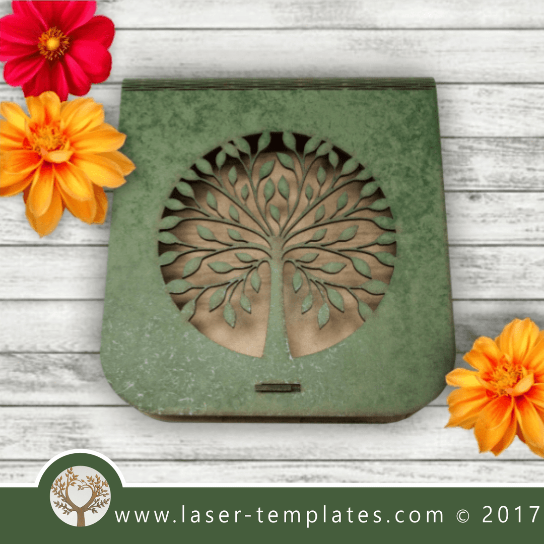 Tree wooden box template, laser cut online design store – Laser Ready ...
