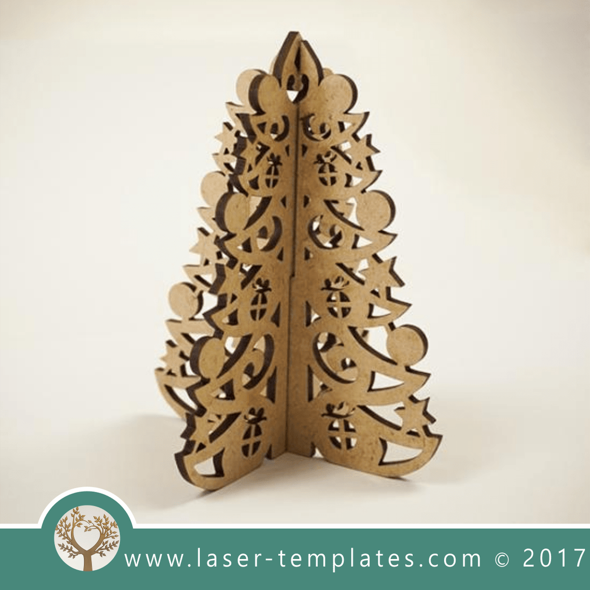 Christmas Laser cut tree template. Online 3d vector design download ...