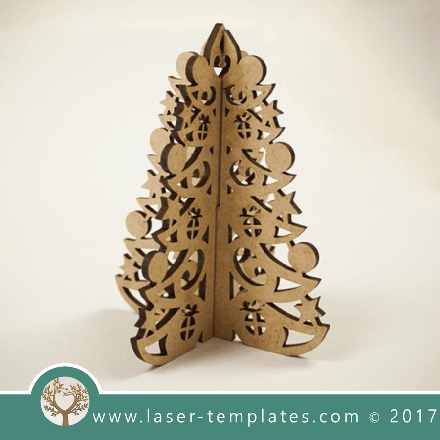 Christmas Laser cut tree template. Online 3d vector design download ...