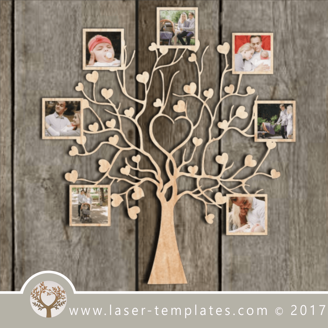Tree Photo Frame Template, Online Laser Cut Design Store. – Laser Ready ...