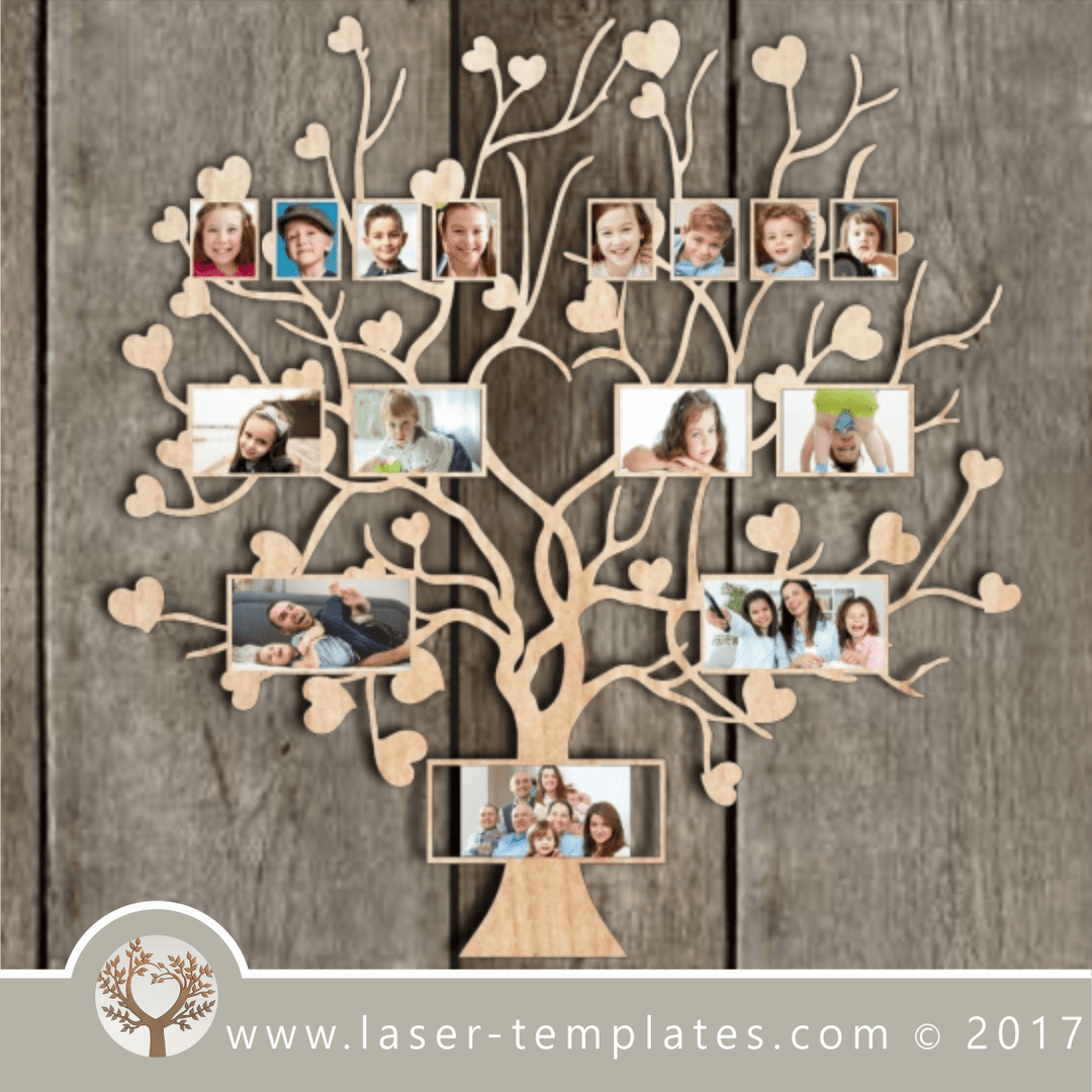 tree photo frame template, online laser cut design store – Laser Ready ...