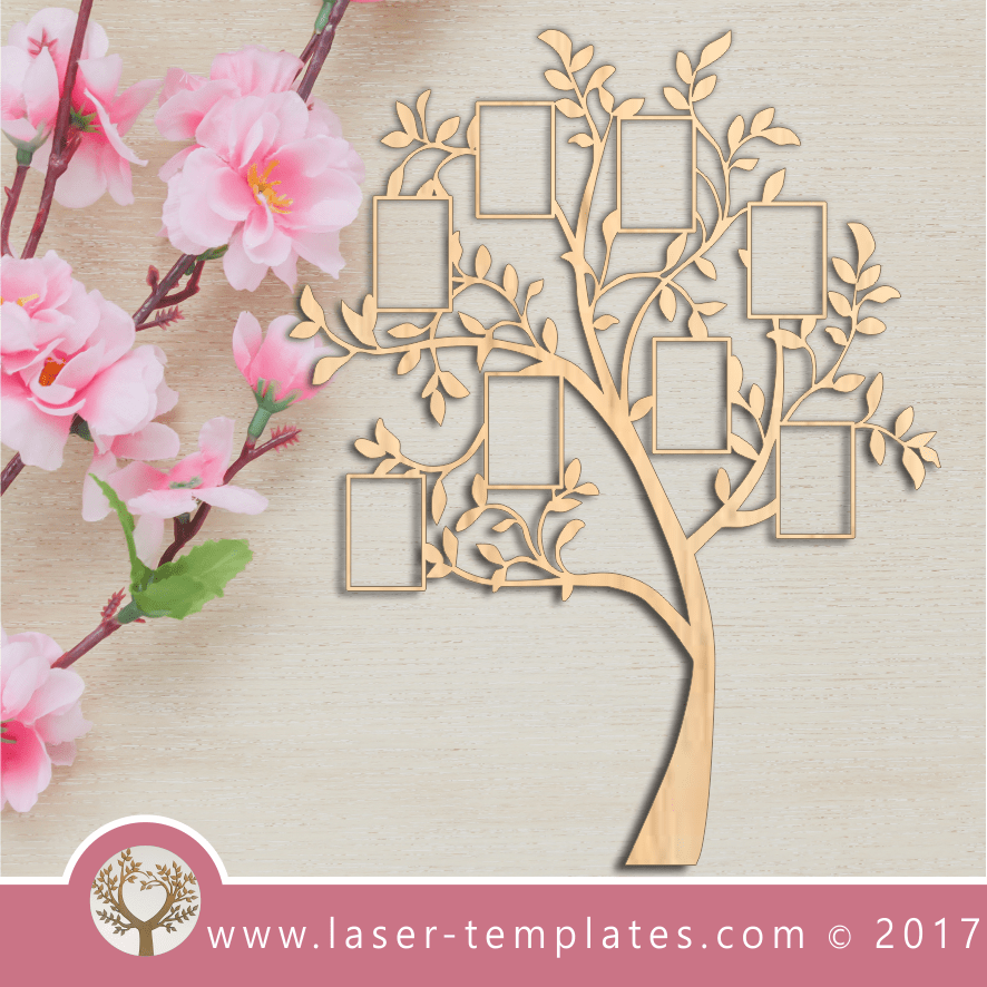 Tree Photo Frame Template, Online Laser Cut Design Store. – Laser Ready ...
