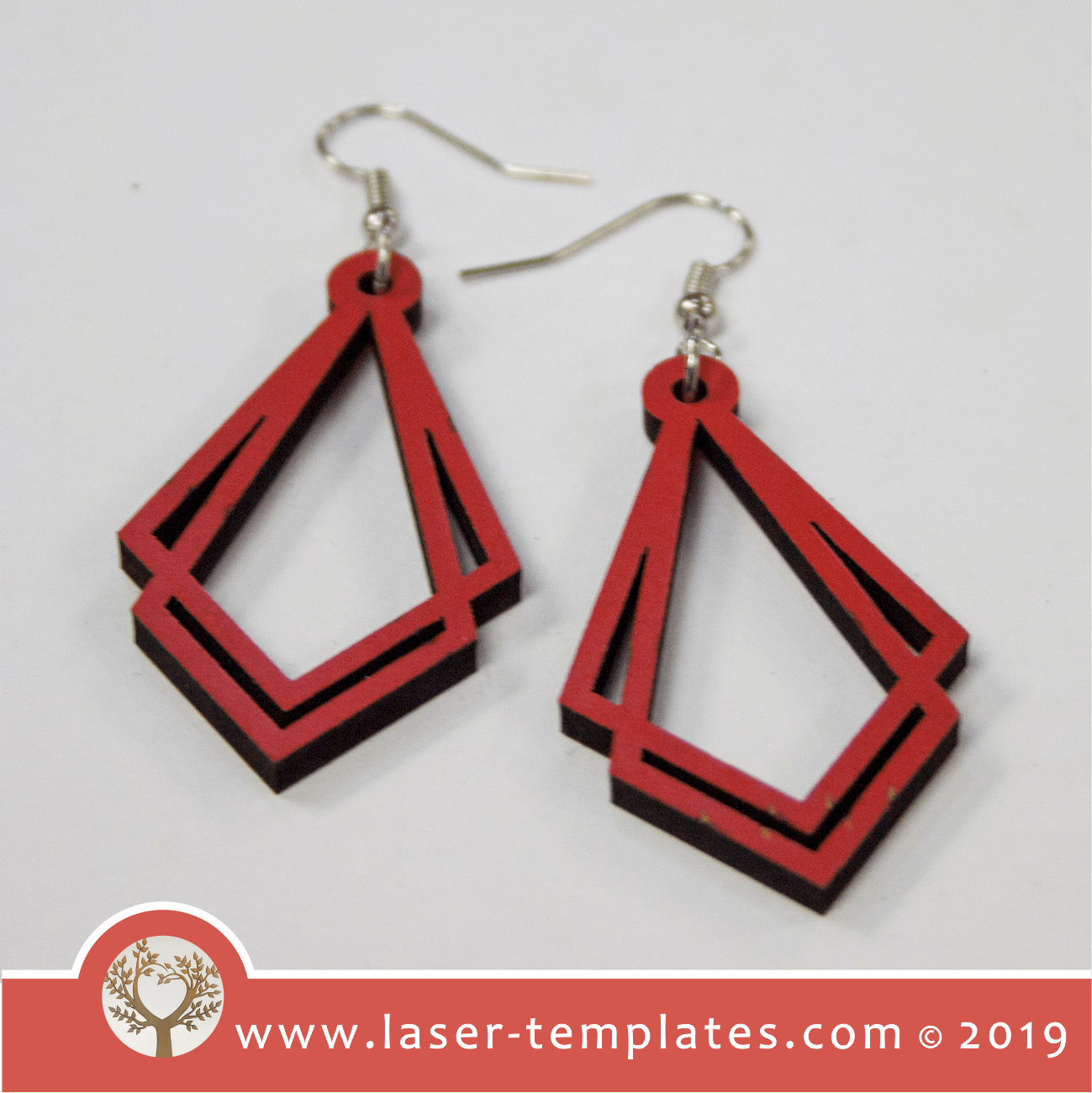 Laser cut template Triangle Earrings – Laser Ready Templates