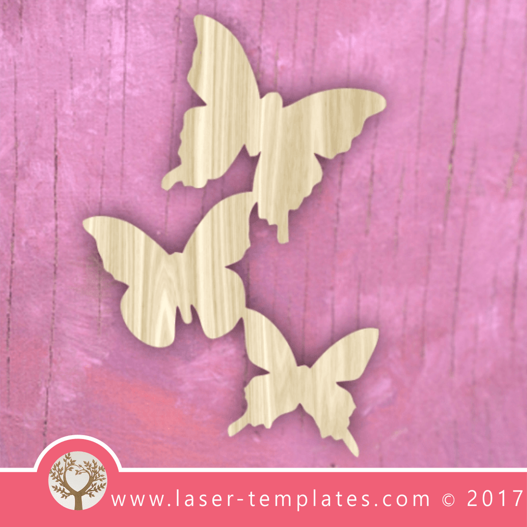 Butterfly laser cut template, download design. – Laser Ready Templates