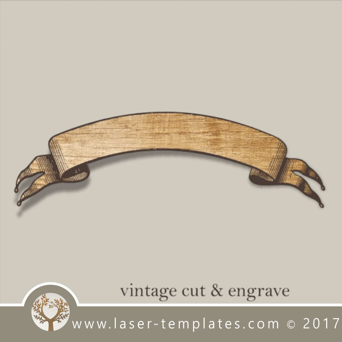 Vintage banner template, online laser template, design, pattern store ...
