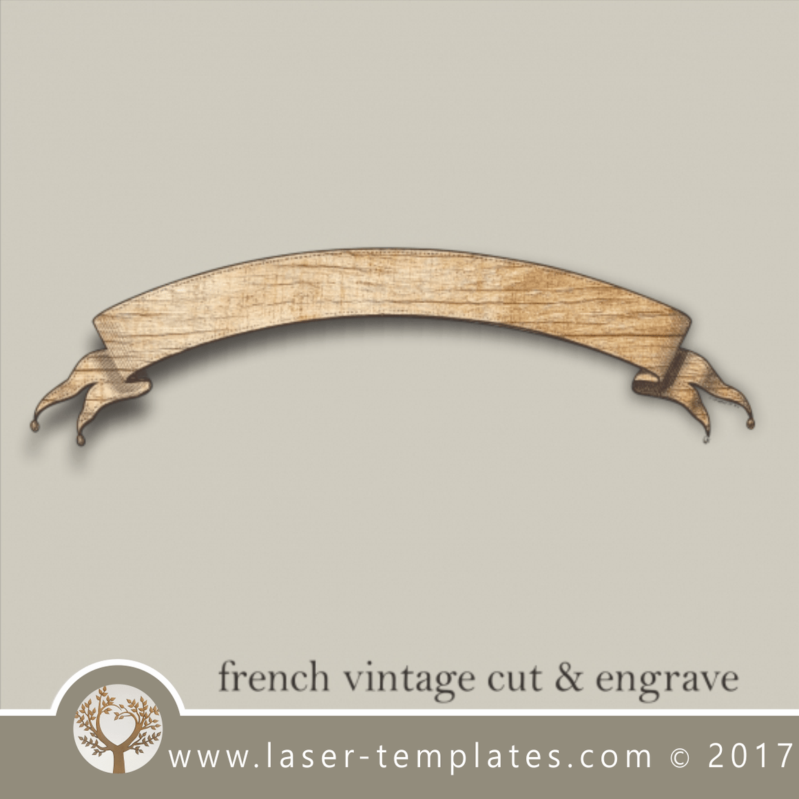 French vintage banner template, online laser template, design, pattern ...