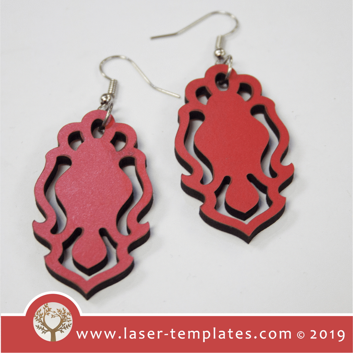 laser cut template - Vintage Earrings – Laser Ready Templates