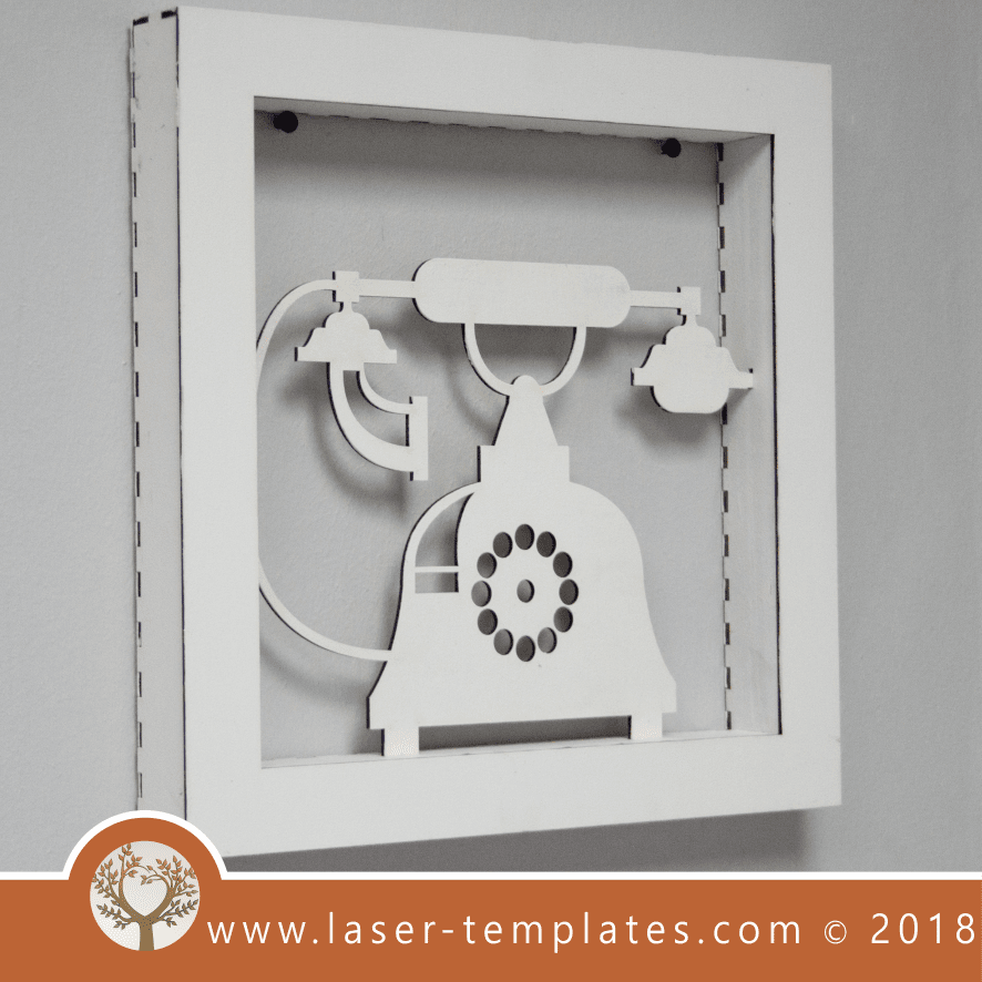Vintage Telephone Frame Download. Laser Cut Template Online Store ...