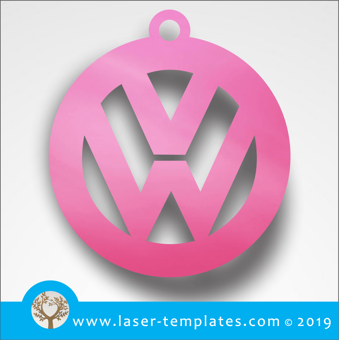 Laser cut template for Volkswagen Key Ring – Laser Ready Templates