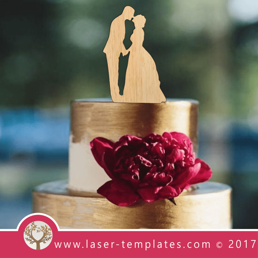 Wedding Laser Cut Cake Topper Template, Download Vector Designs ...