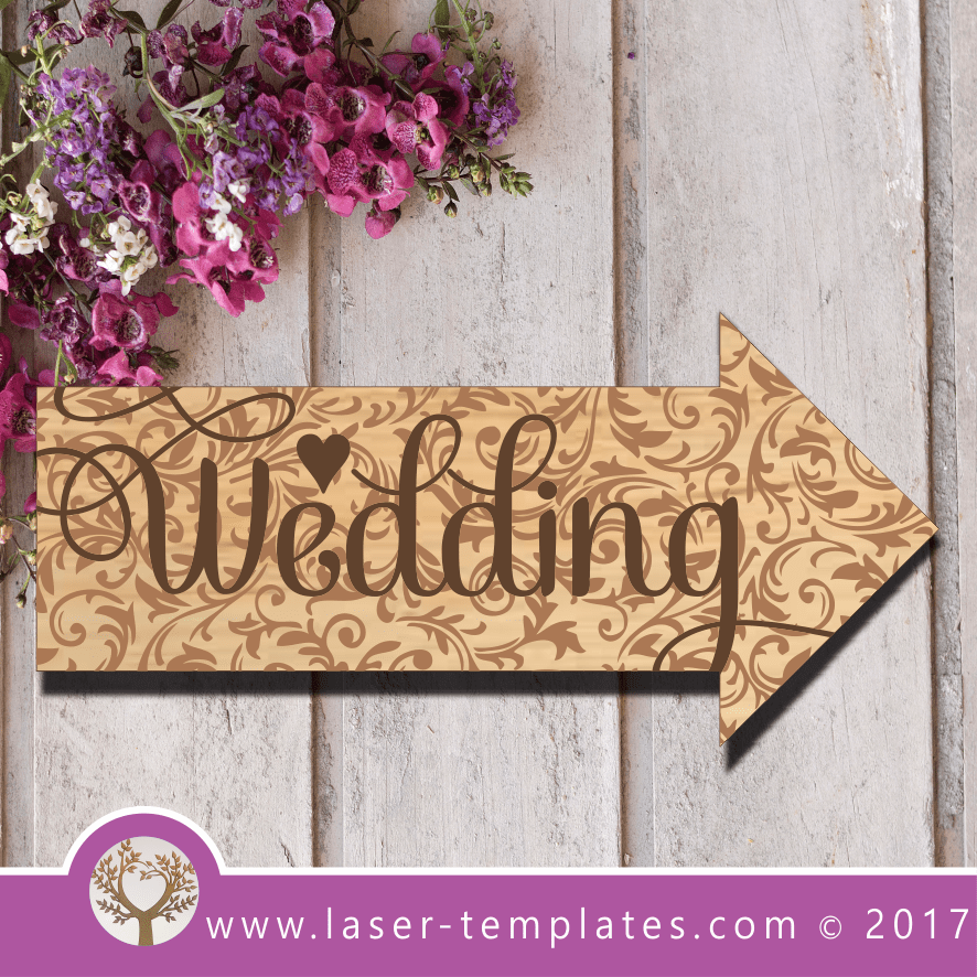 Laser Cut Wedding Sign Template, Download Vector Designs Online ...