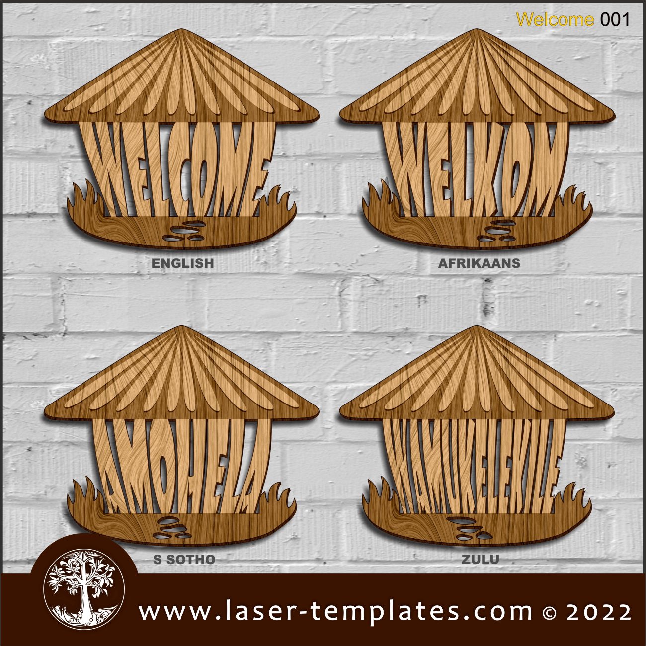 Welcome Hut Sign – Laser Ready Templates