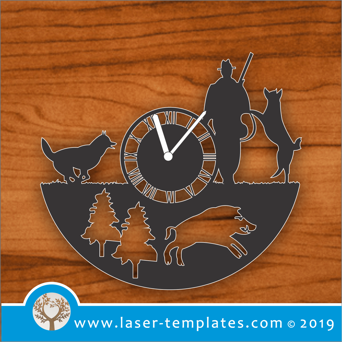 laser cutting templates Wildlife Clock – Laser Ready Templates