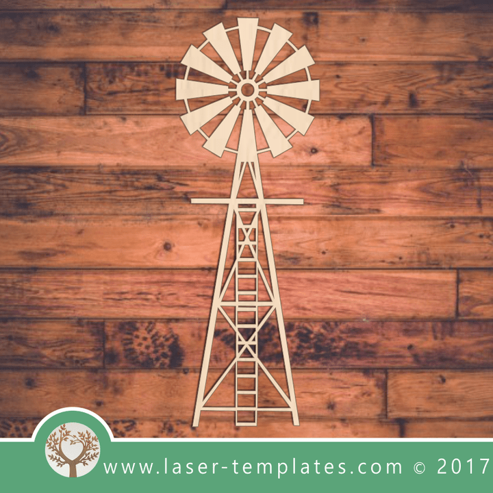 Windmill / Windpomp laser cut template design. – Laser Ready Templates