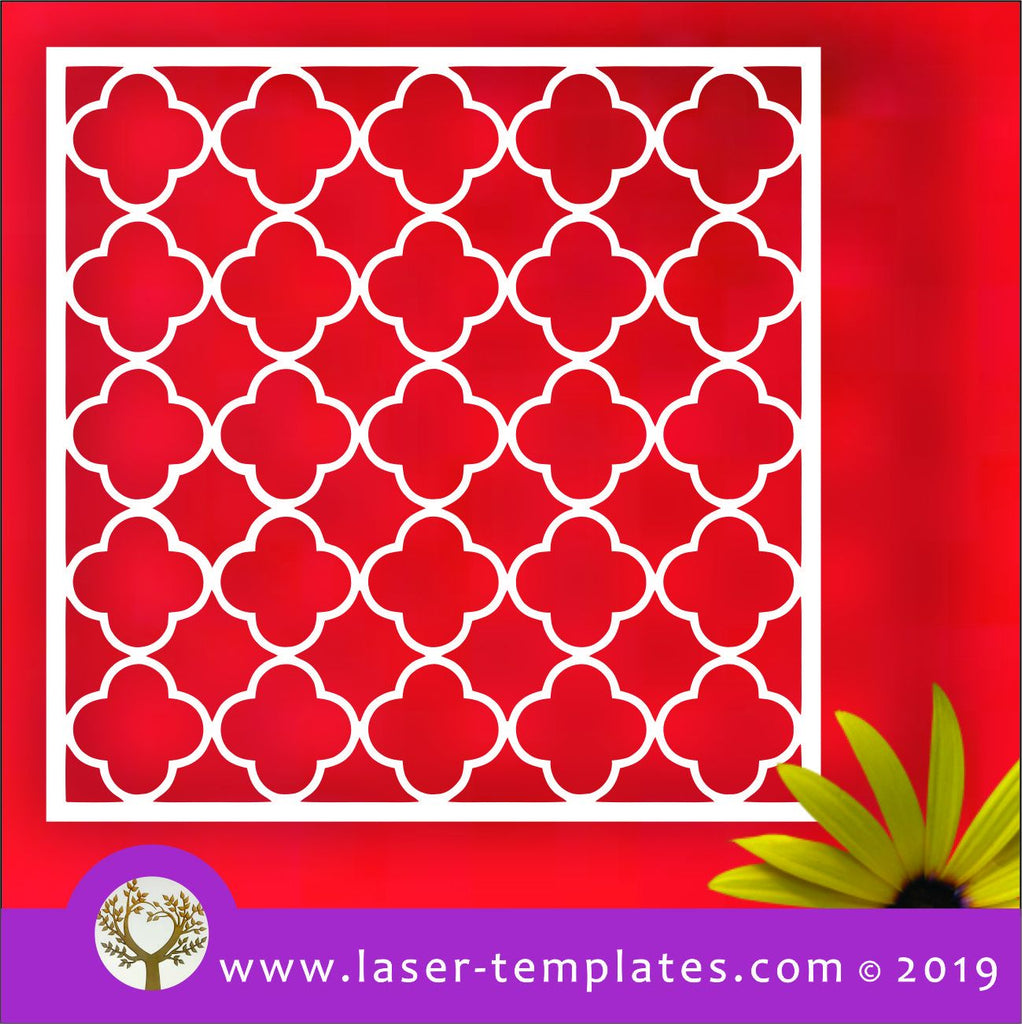 Laser cut template for Window Pattern – Laser Ready Templates