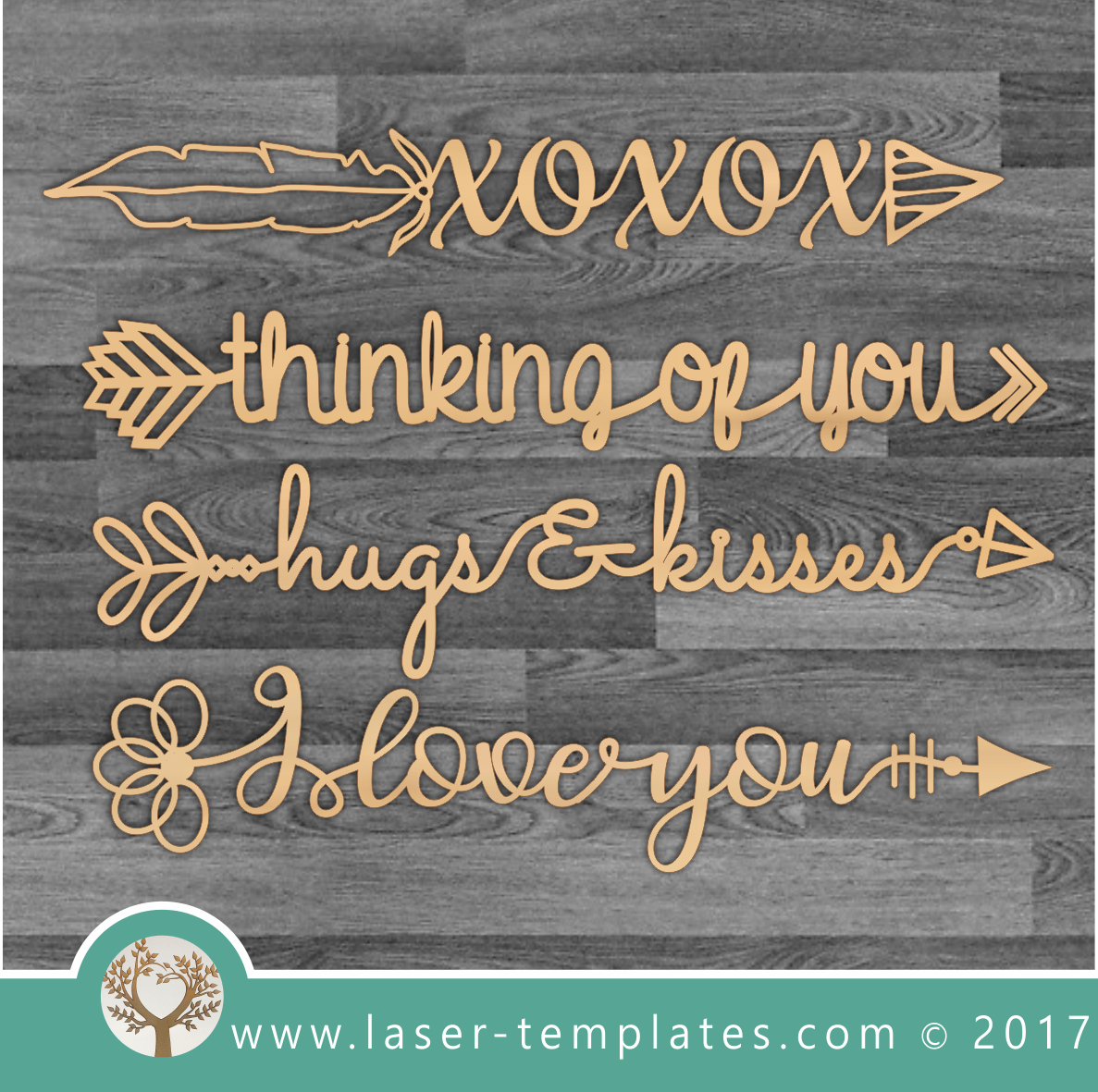 Laser cut word-arrow templates. Online pattern store. Free vector ...