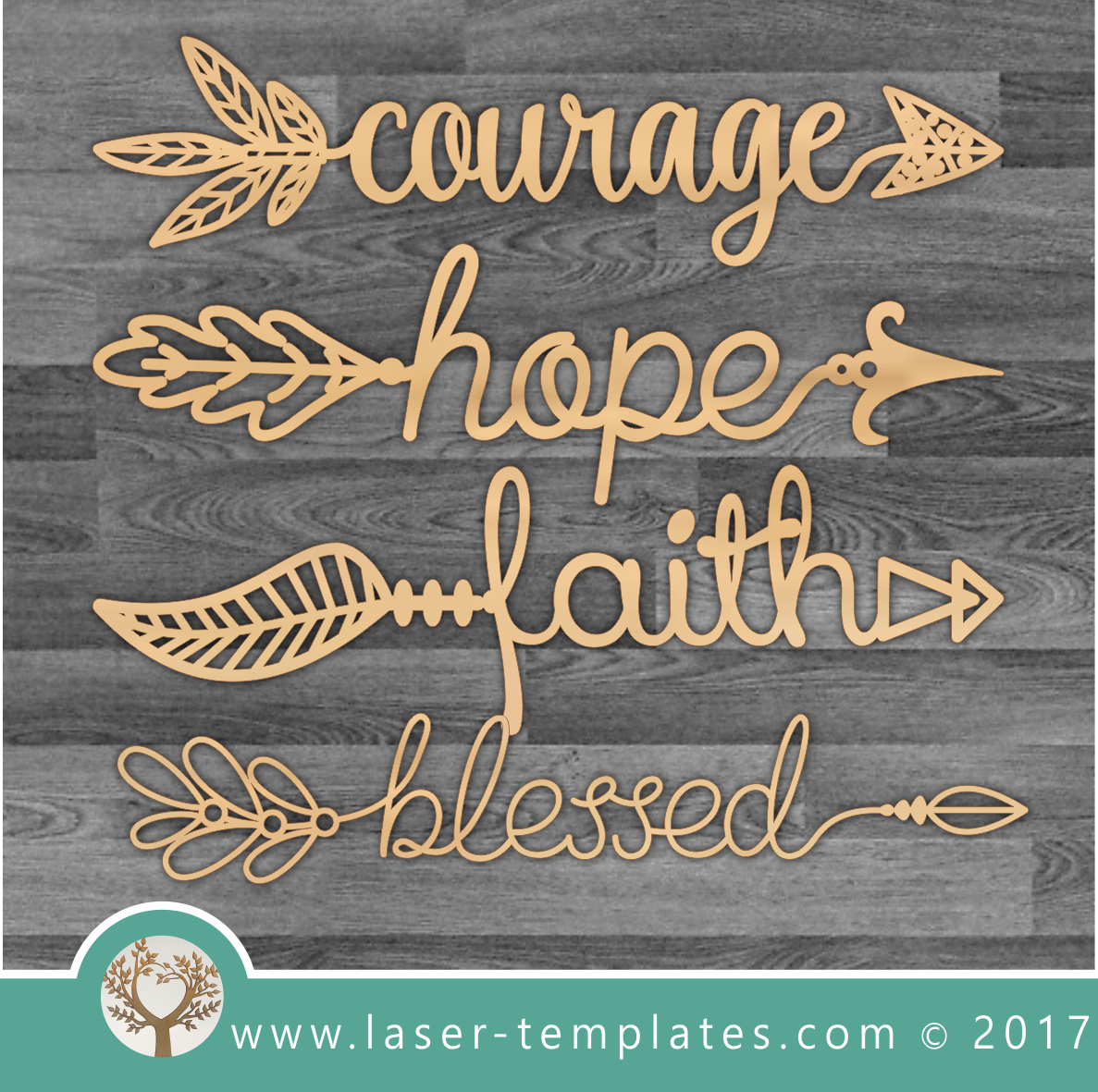 Laser cut word-arrow templates. Online pattern store. Free vector ...