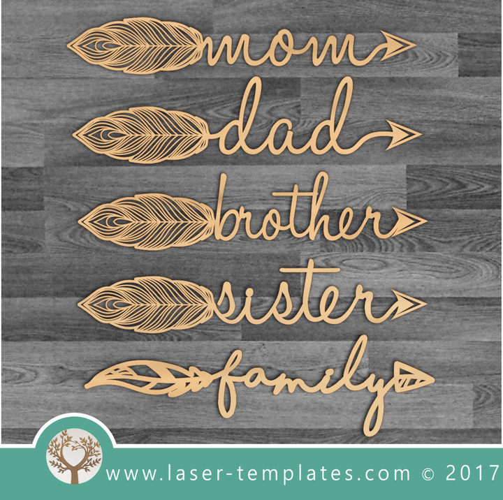 Laser cut word-arrow templates. Online pattern store. Free vector ...
