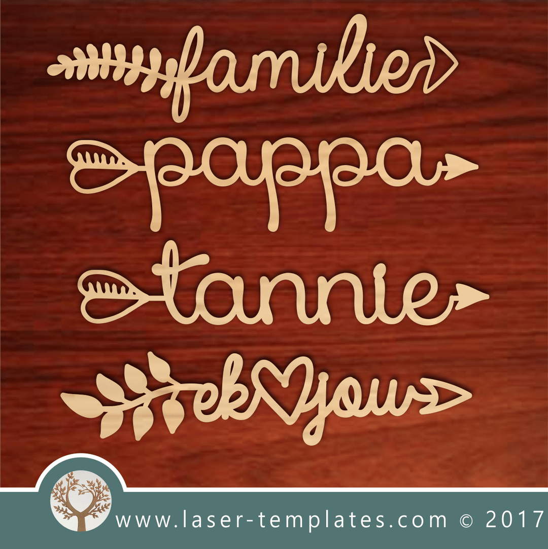 Laser cut word-arrow templates. Online pattern store. Free vectors ...