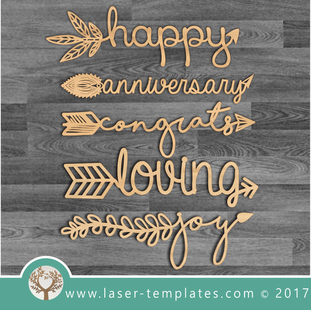 Laser cut word-arrow templates. Online pattern store. Free vector ...