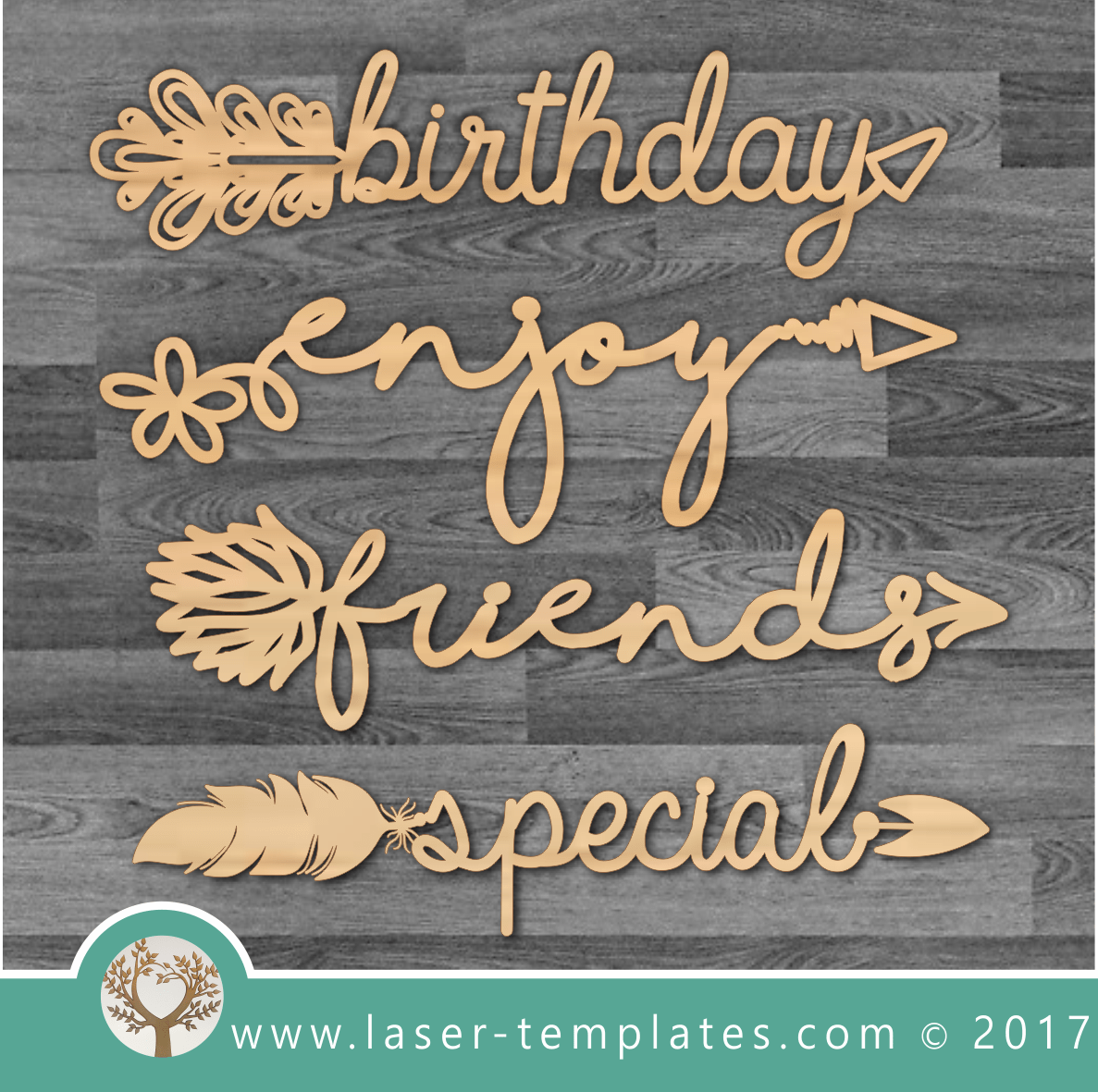 Laser cut word-arrow templates. Online pattern store. Free vector ...