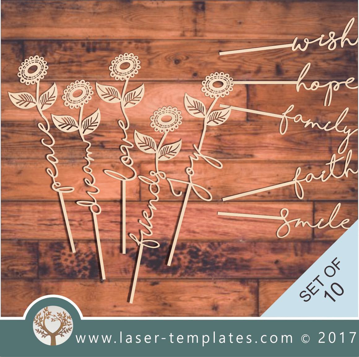 Laser cut Word-flower Templates. Download Vector designs. – Laser Ready ...