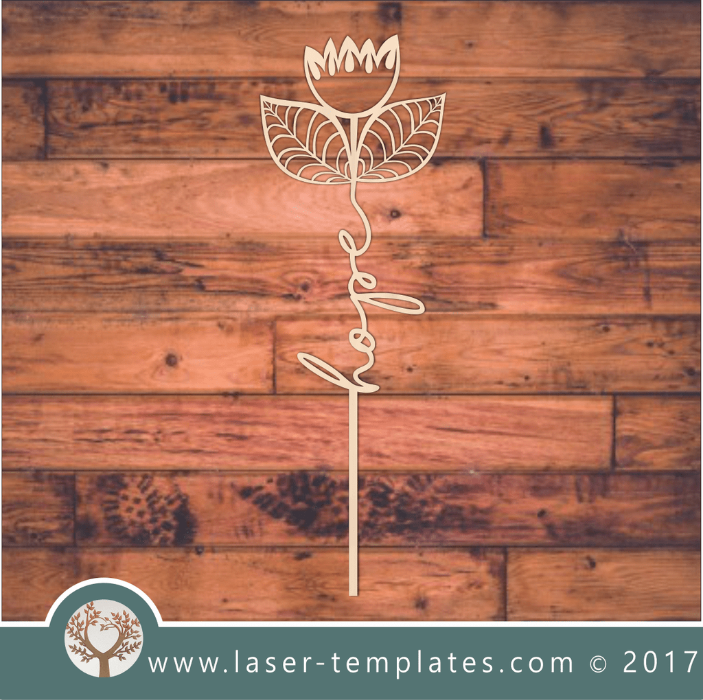 laser cut word flower templates online store free vector downloads ...
