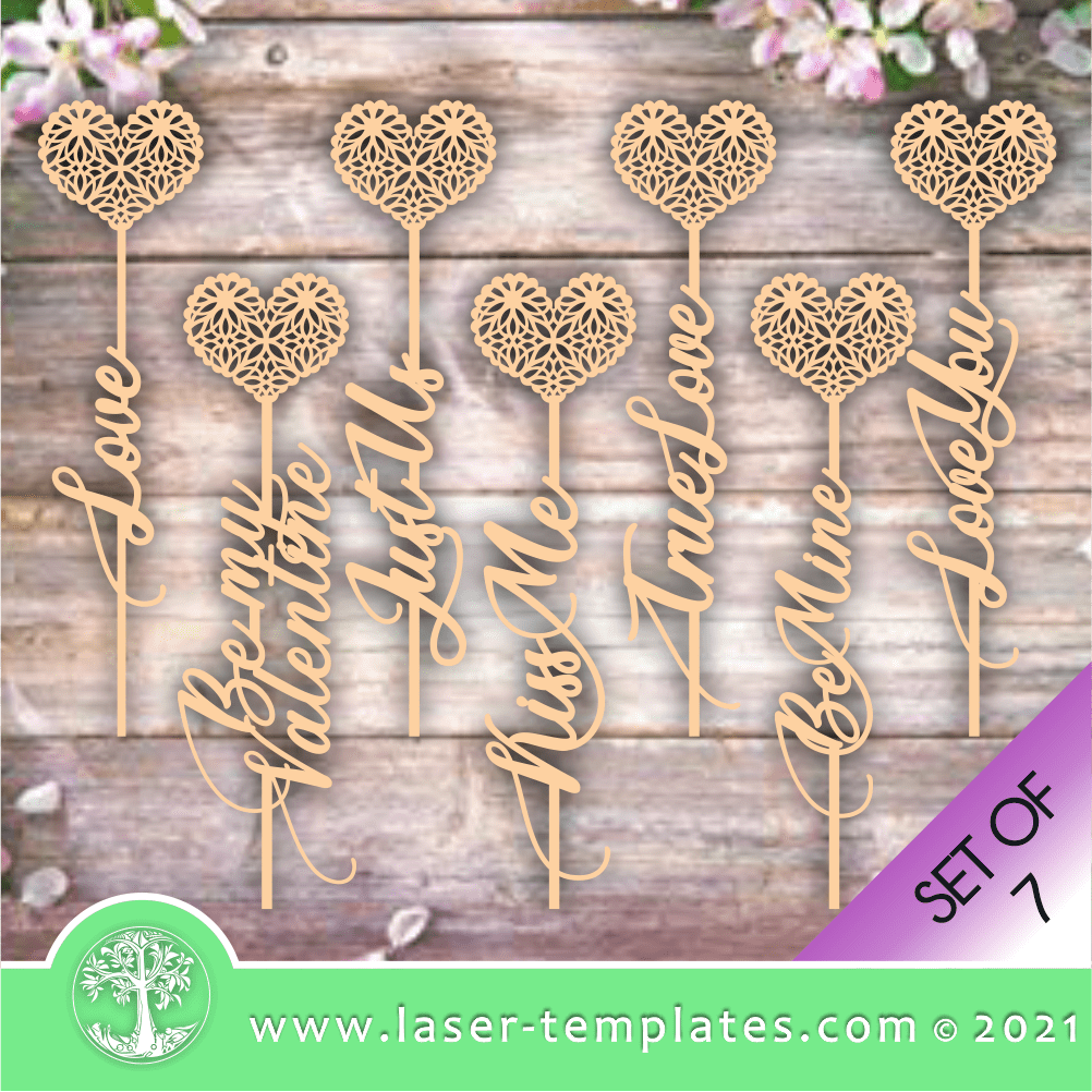 Laser cut Word-flower Templates. Download Vector designs. – Laser Ready ...