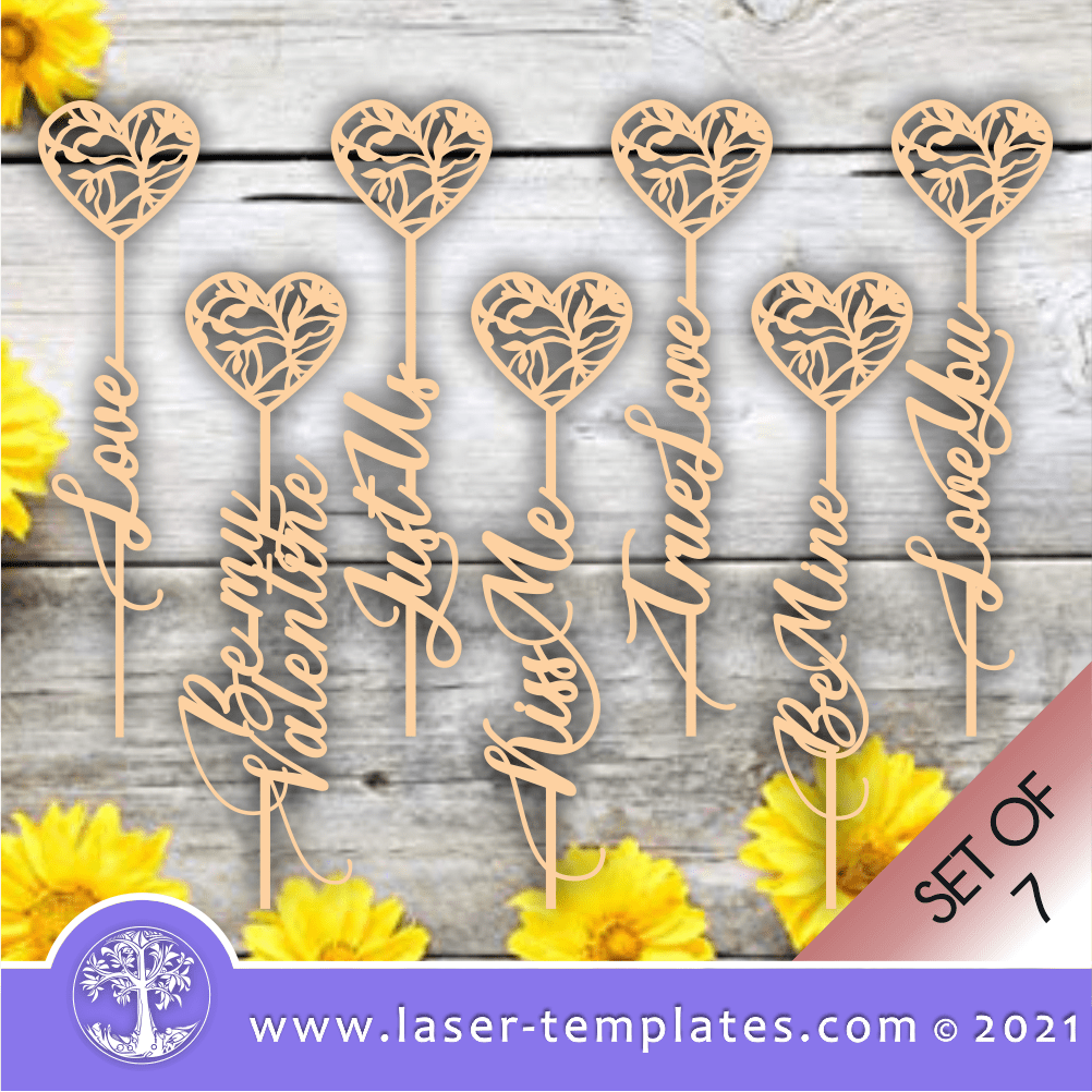 Laser cut Word-flower Templates. Download Vector designs. – Laser Ready ...